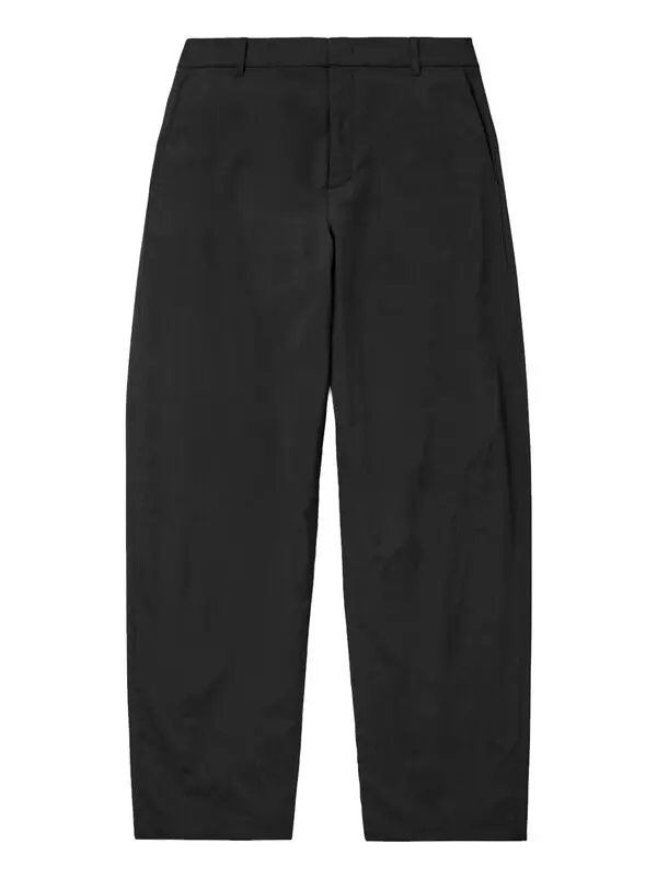 AMOMENTO Straight-leg Taffeta Trousers - Black