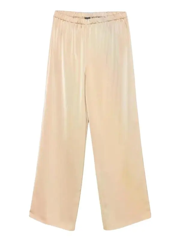 Marina Rinaldi Elasticated-waist Wide Leg Trousers - Neutrals