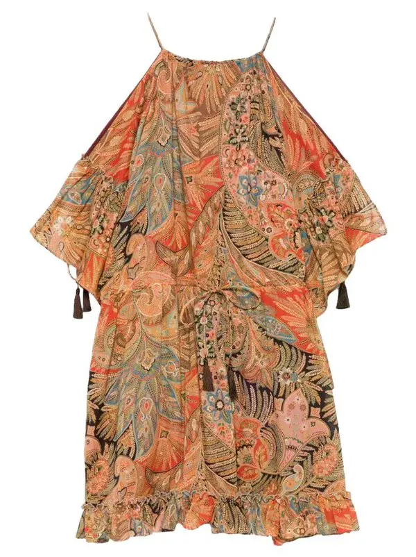 Etro Paisley-pattern Mini Dress - Orange