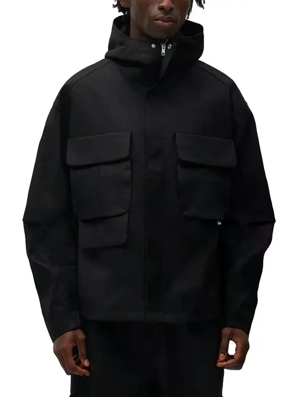 ARTE ANTWERP Hooded Flap-pocket Jacket - Black