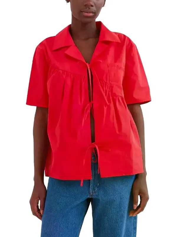 OPÉRASPORT Elise V-neck Shirt - Red