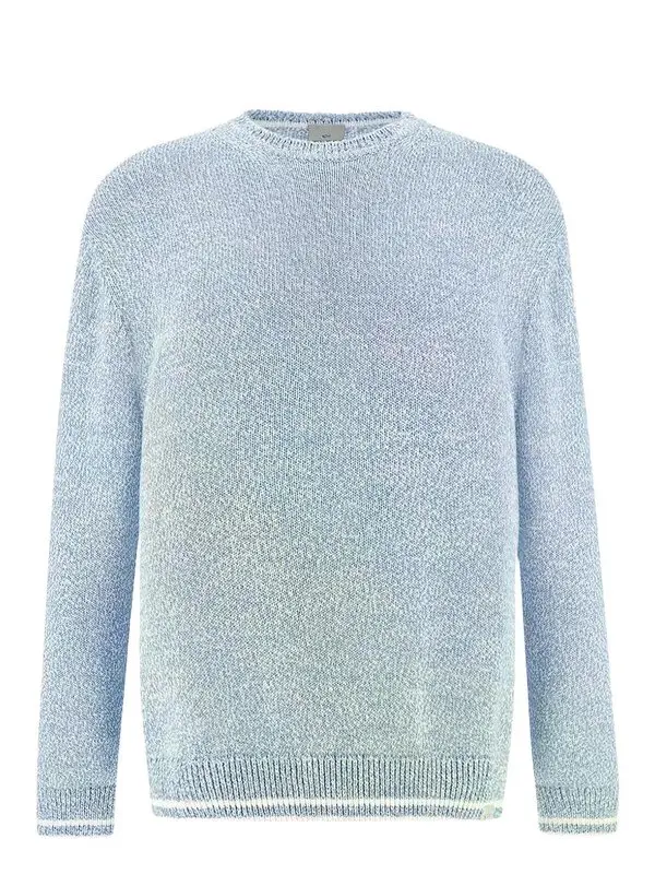 Paul & Shark Crew-neck Marled Knit Sweater - Blue