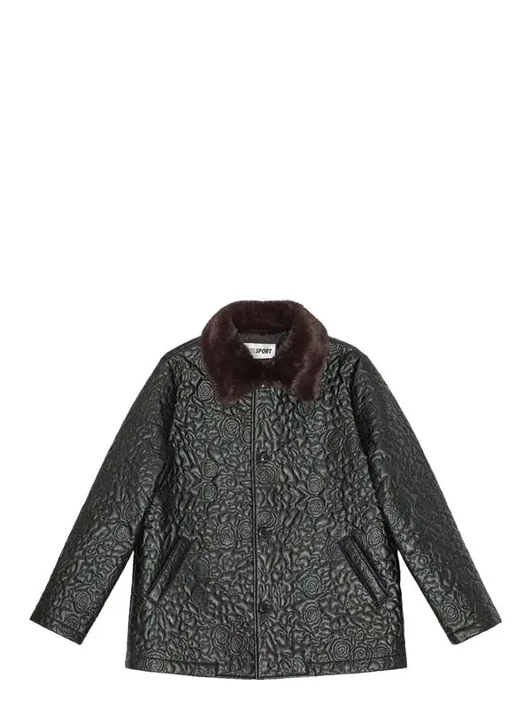 OPÉRASPORT Floral Quilted Jacket - Black