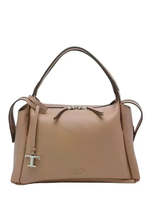 TOD'S Boston Double Handle Clutch Bag - Neutrals