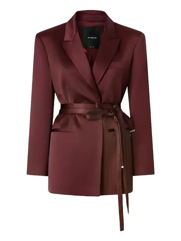 Pinko Belted Jacket - Red
