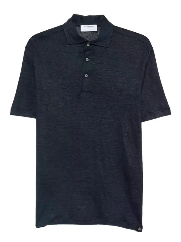 GRAN SASSO Logo-patch Polo Shirt - Blue