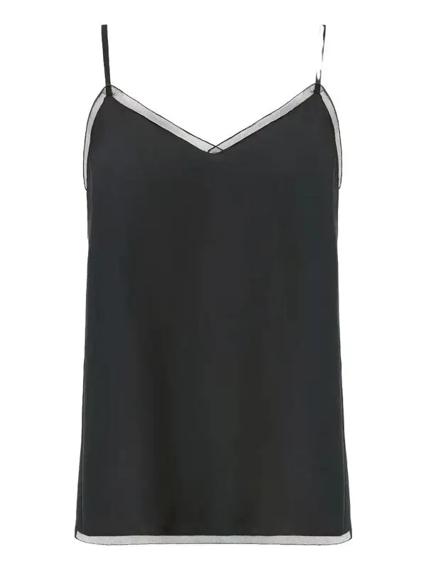 Fabiana Filippi V-neck Trim Top - Black