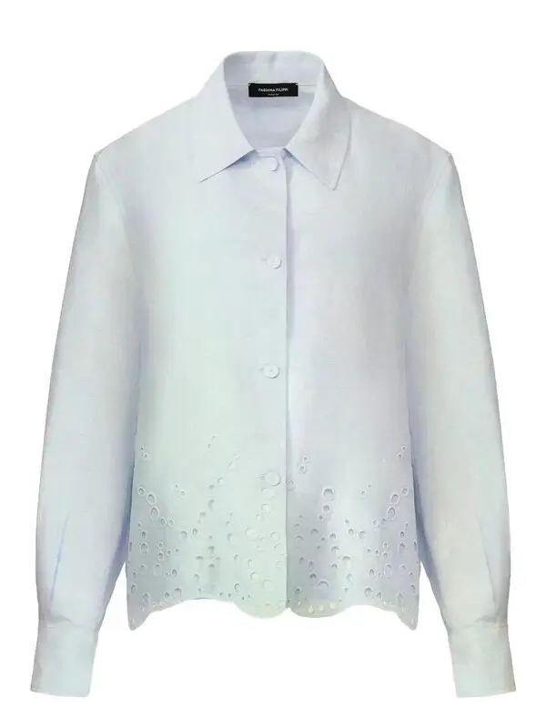 Fabiana Filippi Scalloped Embroidered Shirt - Blue