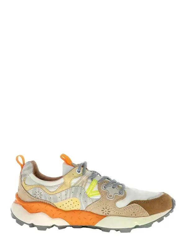 FLOWER MOUNTAIN Nubuck Leather Sneakers - Neutrals