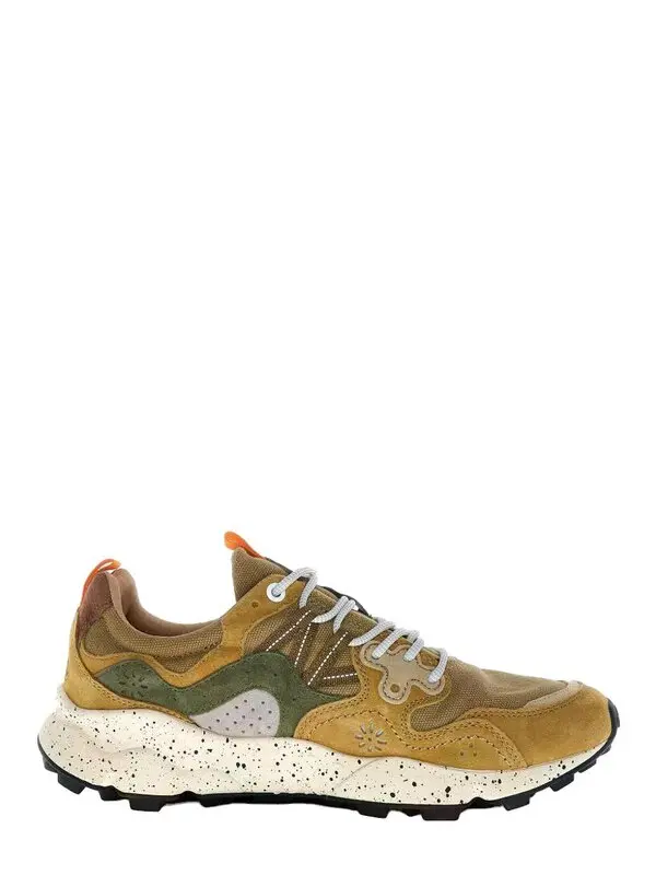 FLOWER MOUNTAIN Nubuck Leather Sneakers - Neutrals