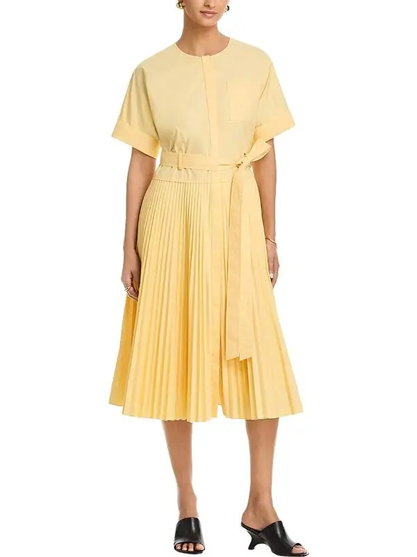 Kobi Halperin Loretta Pleated Midi Dress - Chamomile