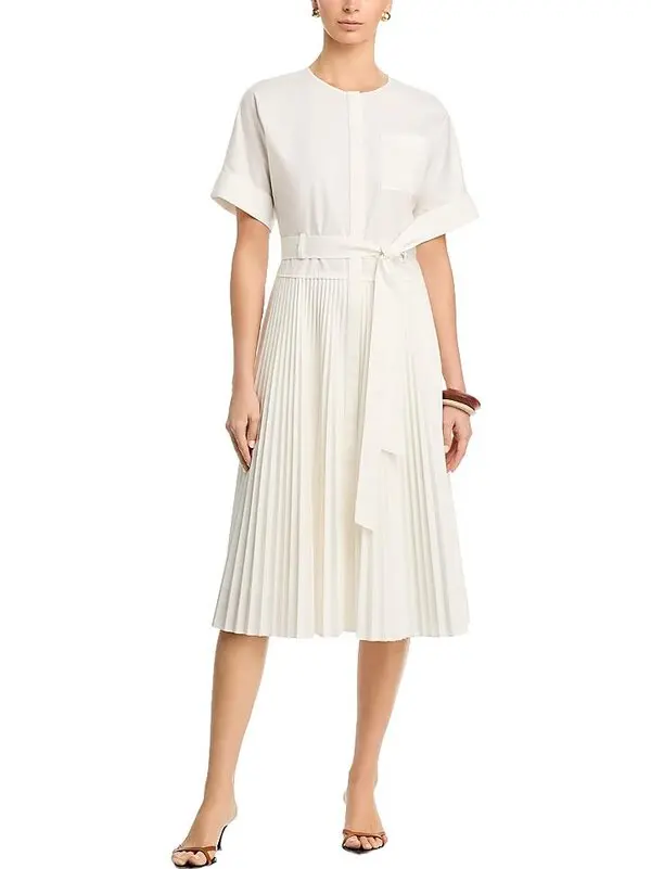 Kobi Halperin Loretta Pleated Midi Dress - White