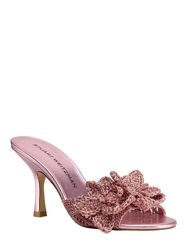STUART WEITZMAN Lotus Slide Sandals - Pink Sand