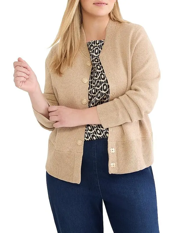 NIC+ZOE Knit Bomber Jacket - Jute