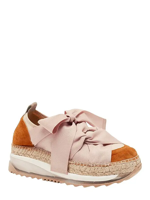 Free People Chapmin Espadrille Sneakers - Pearl Blush Combo
