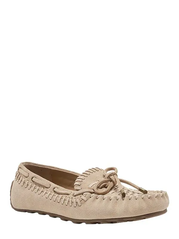 Free People Misty Suede Moccasins - Sunstone Sand Suede