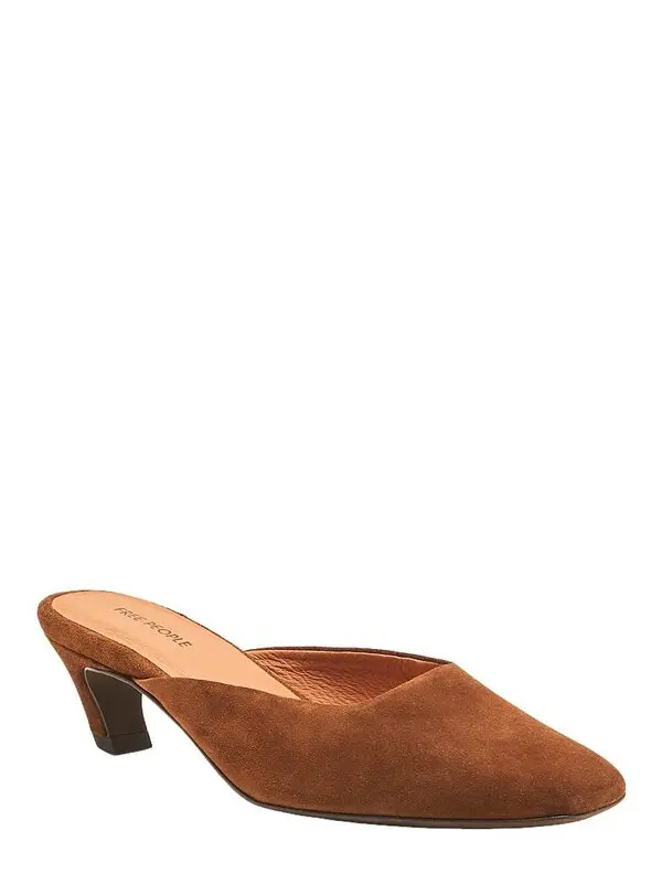 Free People Avenue Mules - Cognac Suede