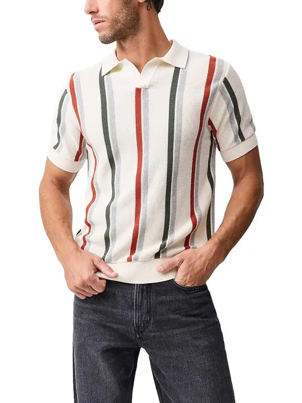 Rodd & Gunn Royce Hill Striped Polo - Coconut