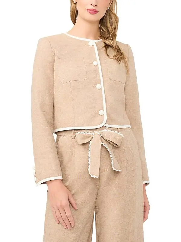 CECE DUPRAZ Contrast Patch Pocket Jacket - Toffee