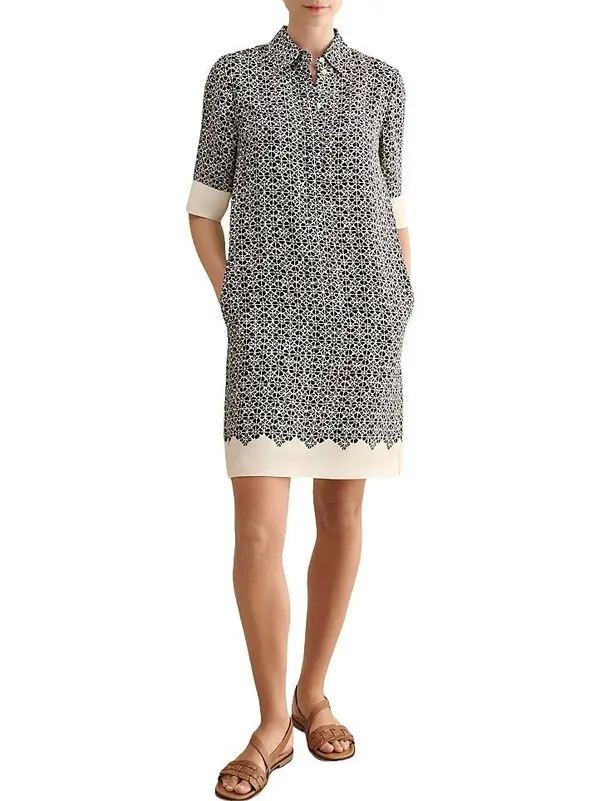 HOBBS LONDON Marciella Tunic Dress - Navy Cream