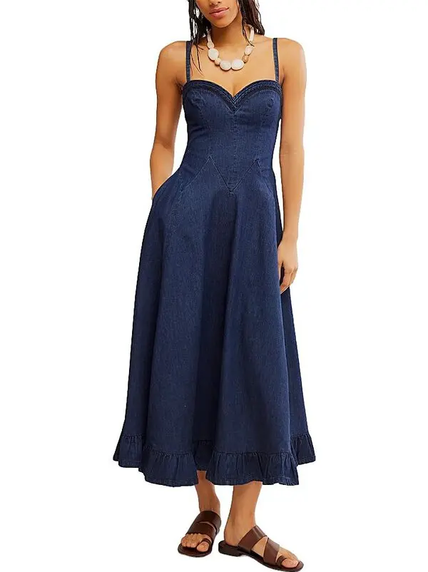 Free People Another Season Midi Dress - Rinse