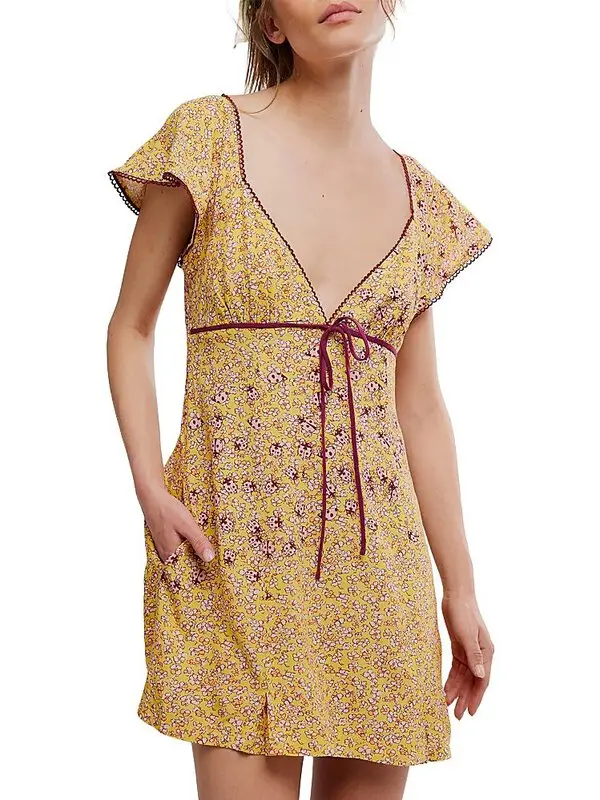 Free People Backroads Mini Dress - Dandelion