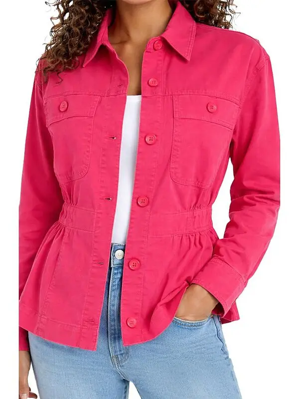 LIVERPOOL Relaxed Shacket - Bright Pink