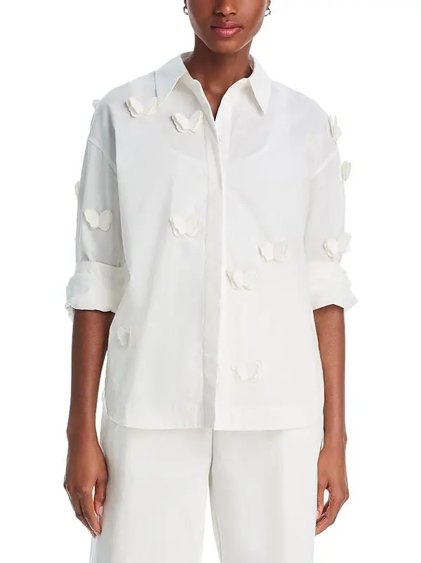 Farm Rio Butterflies Blouse - Off-white