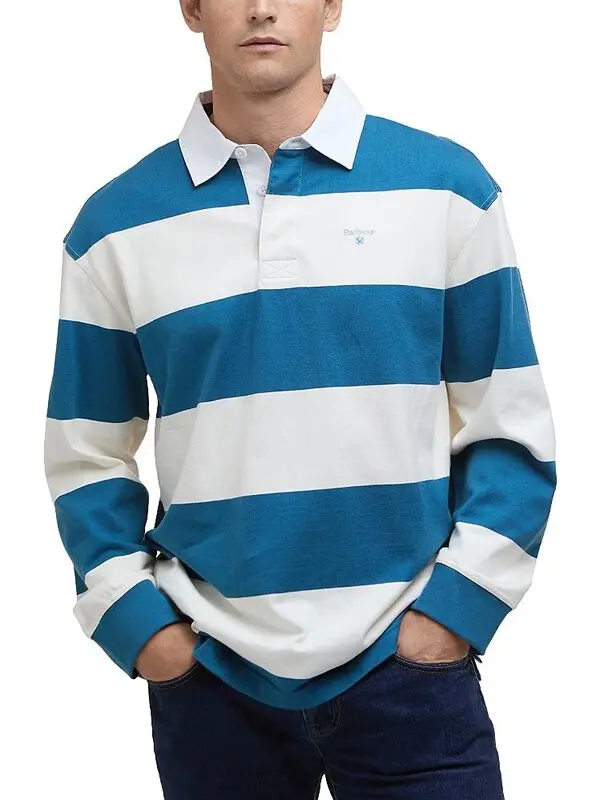 Barbour Broome Stripe Rugby Shirt - Midnight