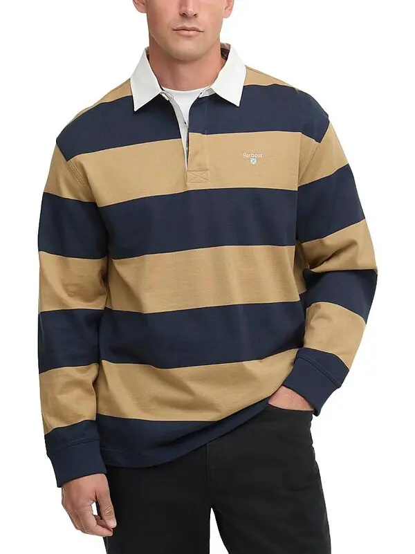 Barbour Broome Stripe Rugby Shirt - Navy