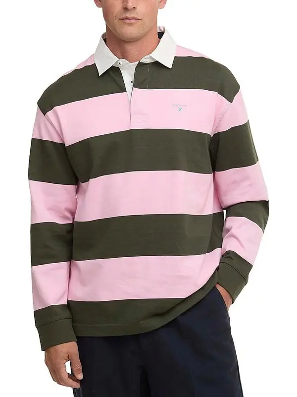 Barbour Broome Stripe Rugby Shirt - Pink