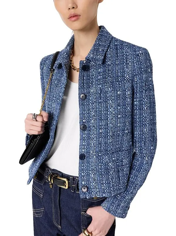 Gerard Darel Tahlia Buttoned Jacket - Indigo
