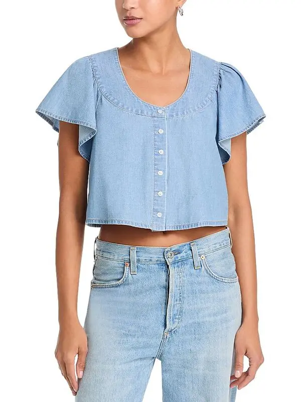 Paige Belle Cropped Blouse - Palos Verdes