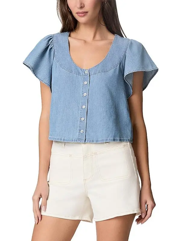 Paige Belle Cropped Blouse - Palos Verdes