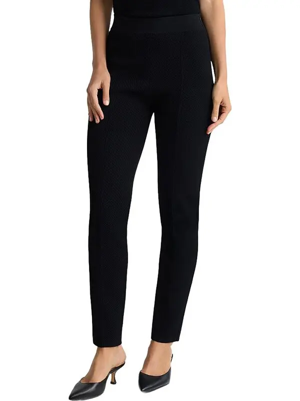 St. John Isabel Fit Venezia Knit Pants - Black
