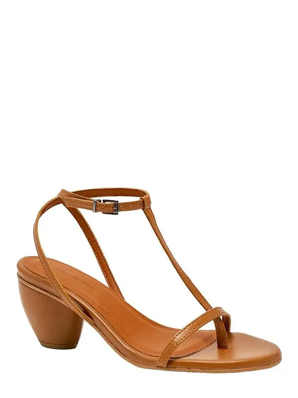 Free People La La Land Strappy Sandals - Tan Leather