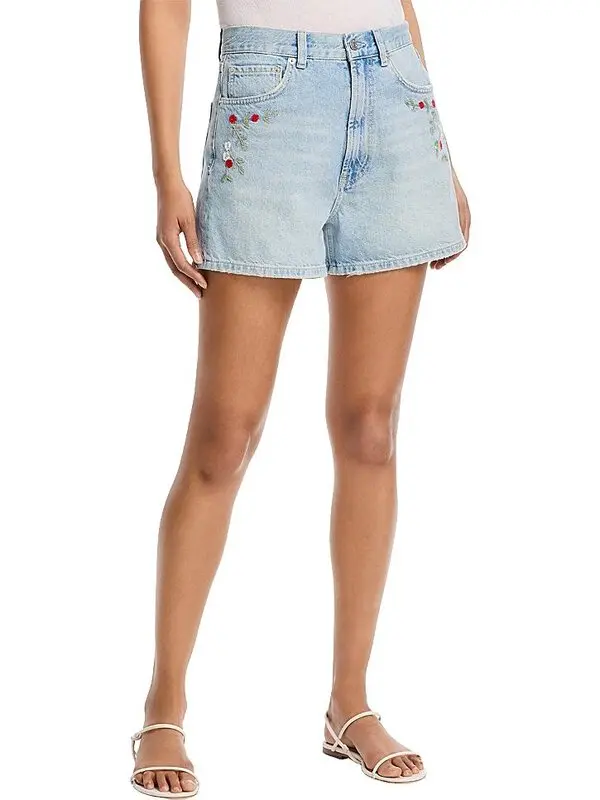 Rails Rancho High Rise Jean Shorts - Dainty Rose