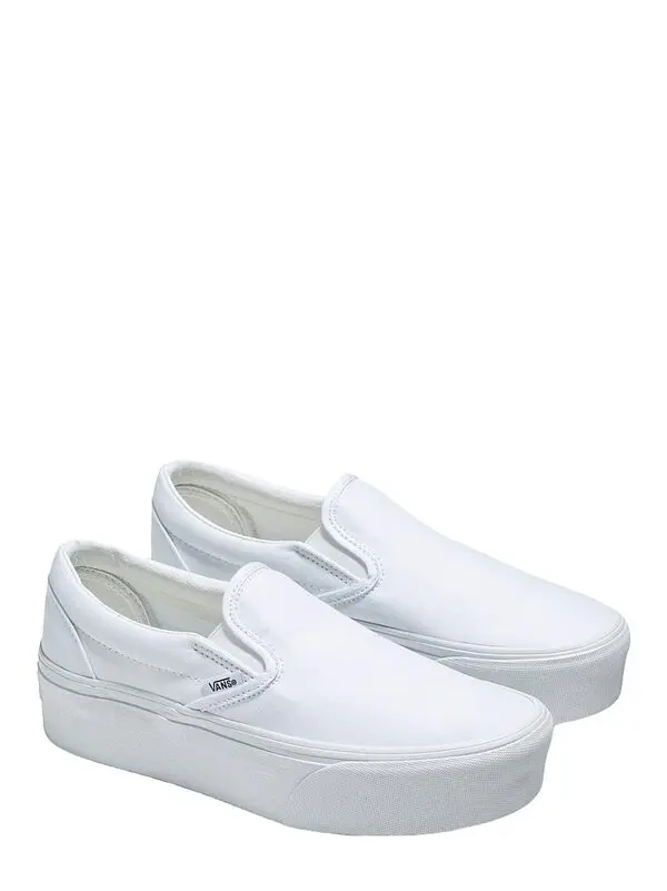 VANS Classic Slip-on Platform Sneakers - True White
