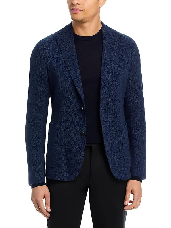 BOSS Hanry Jersey Herringbone Sport Coat - Dark Blue