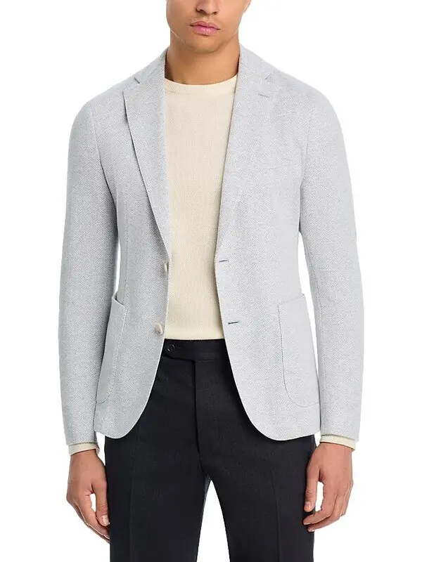BOSS Hanry Jersey Herringbone Sport Coat - Silver
