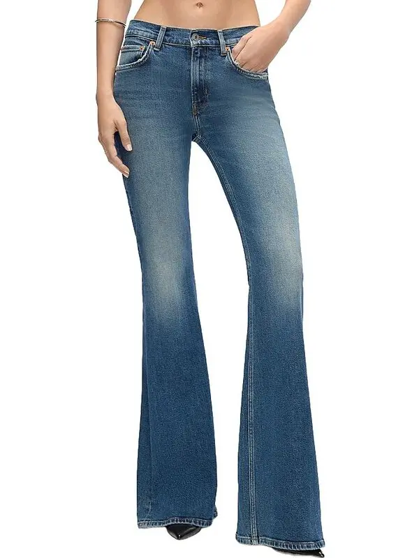 RE/DONE The Strutter Mid Rise Flare Leg Jeans - Sonoma Indigo