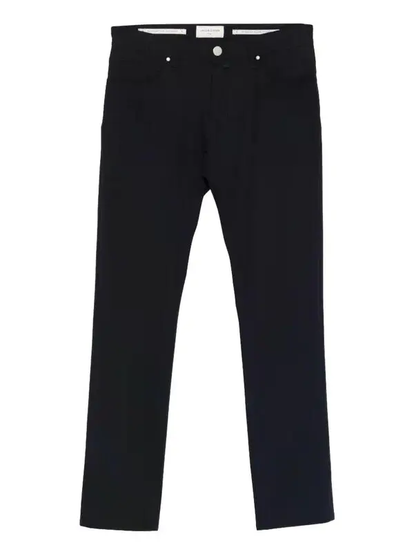 Jacob Cohen Logo-patch Trousers - Blue