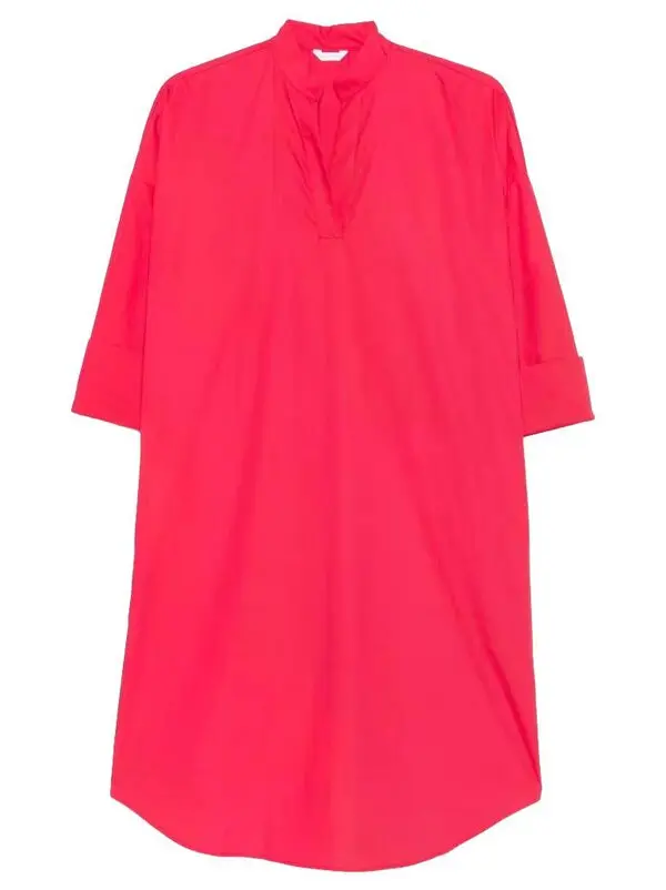 ROBERT FRIEDMAN V-neck Shirt Dress - Red