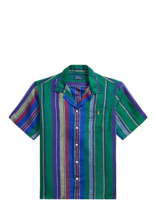 Polo Ralph Lauren Striped Linen Shirt - Green