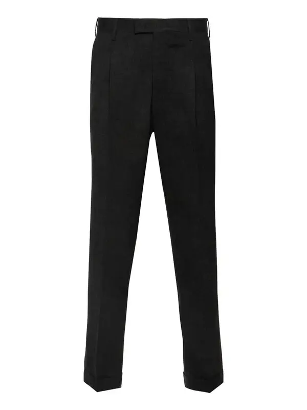 PT TORINO Pleated Slim-cut Trousers - Grey