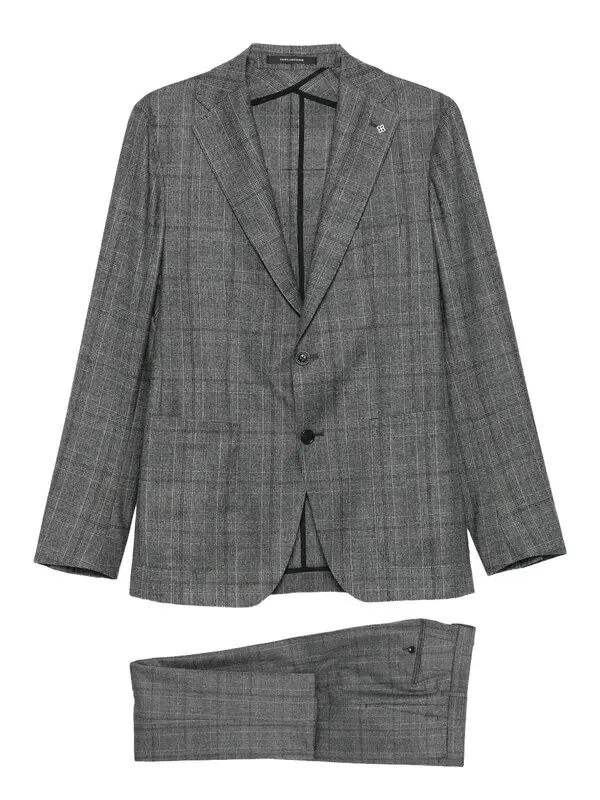 Tagliatore Checked Suit - Grey
