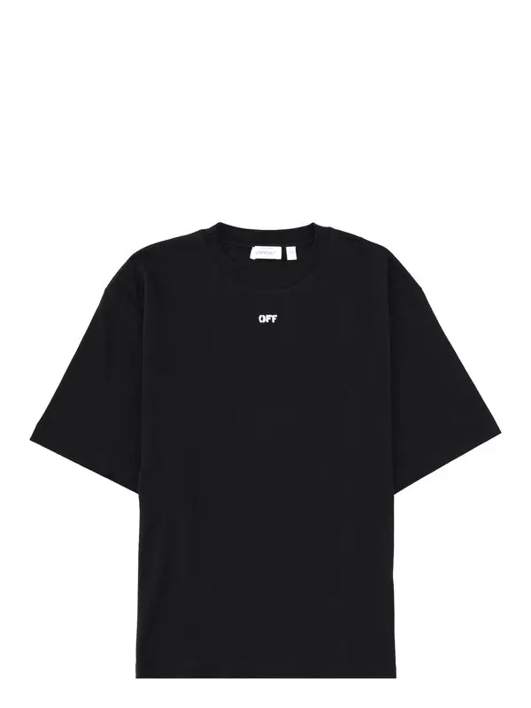 Off-White T-shirt With Logo - Black