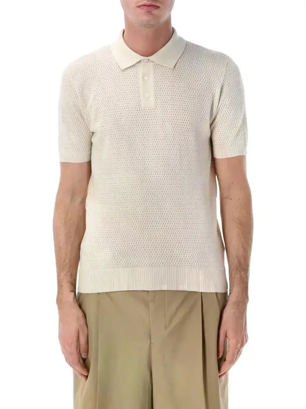 ROBERTO COLLINA Button Closure Polo Shirt - Neutrals