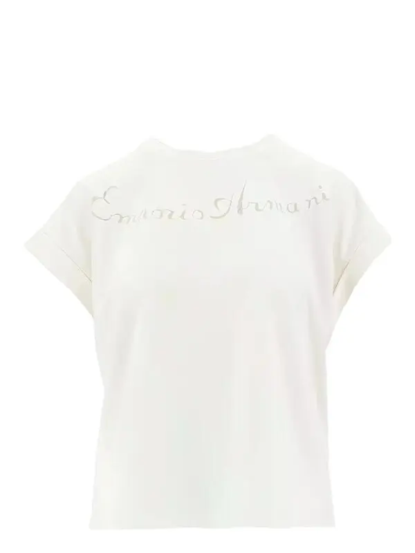 Emporio Armani Logo-lettering T-shirt - White