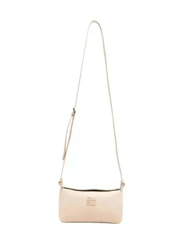 Miu Miu Leather Cross Body Bag - Neutrals